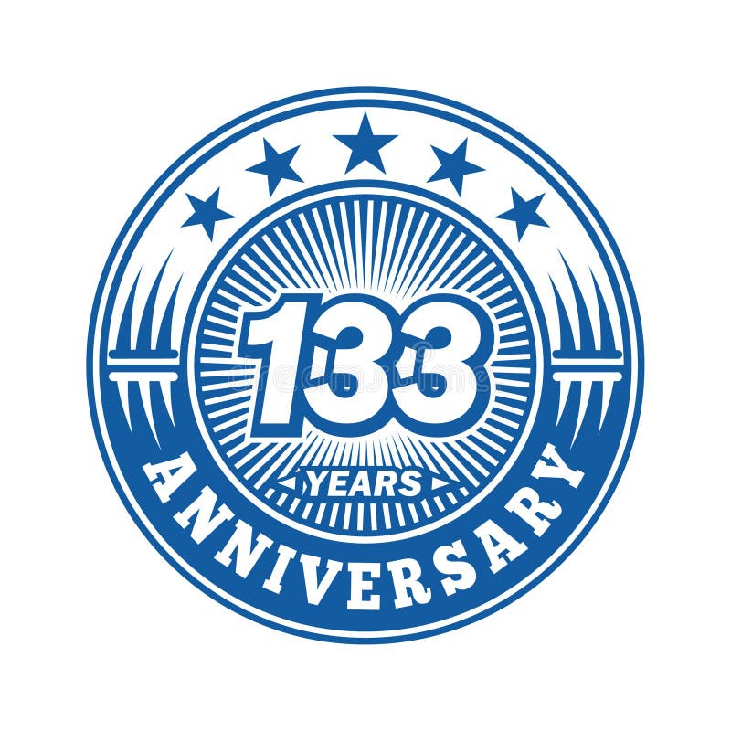 133years Anniversary Celebration. 133rd Anniversary Logo Design ...