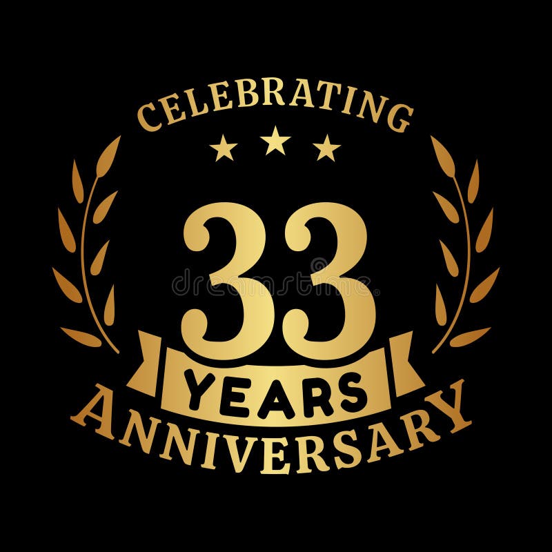 33 Years Anniversary Celebration Logotype. 33rd Anniversary Logo ...