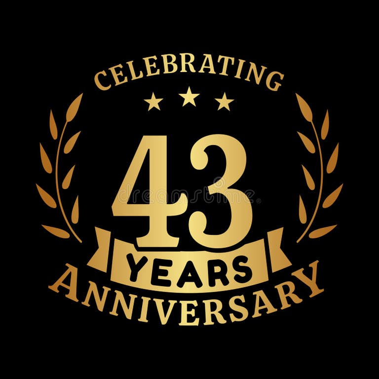 43 Years Anniversary Celebration Logotype. 43rd Anniversary Logo ...