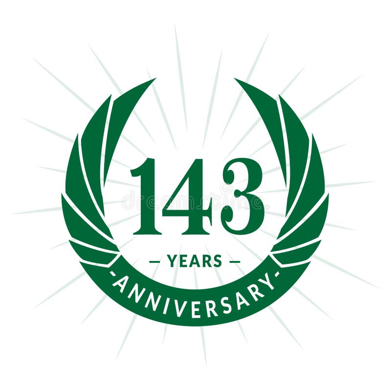 143 Years Anniversary Design Template. Elegant Anniversary Logo Design ...
