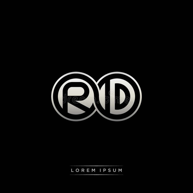 Letters Rd Simple Linked Logo Vector Stock Vector - Illustration of ...