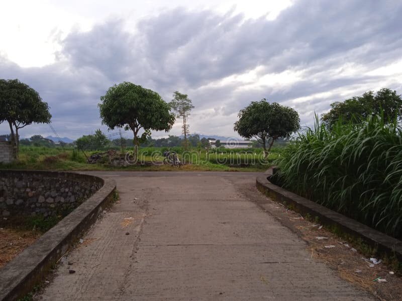 The 3rd Intersection Road in Swbiah Village Stock Image - Image of ...