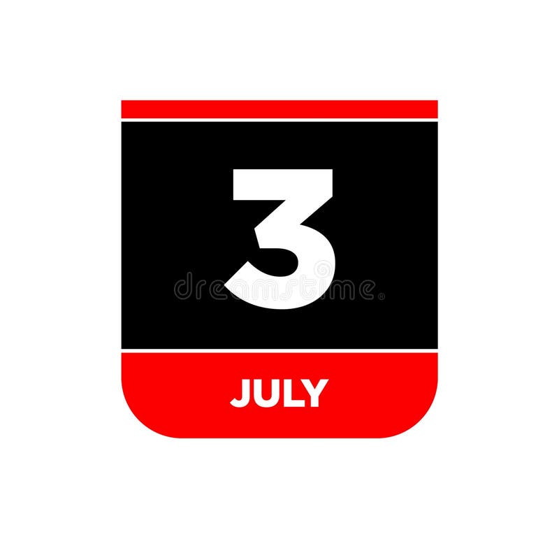 July 3 Day Calendar Stock Illustrations – 222 July 3 Day Calendar Stock ...