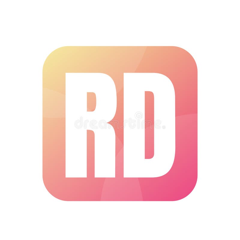 RD Letter Logo Design with Simple Style Stock Vector - Illustration of ...