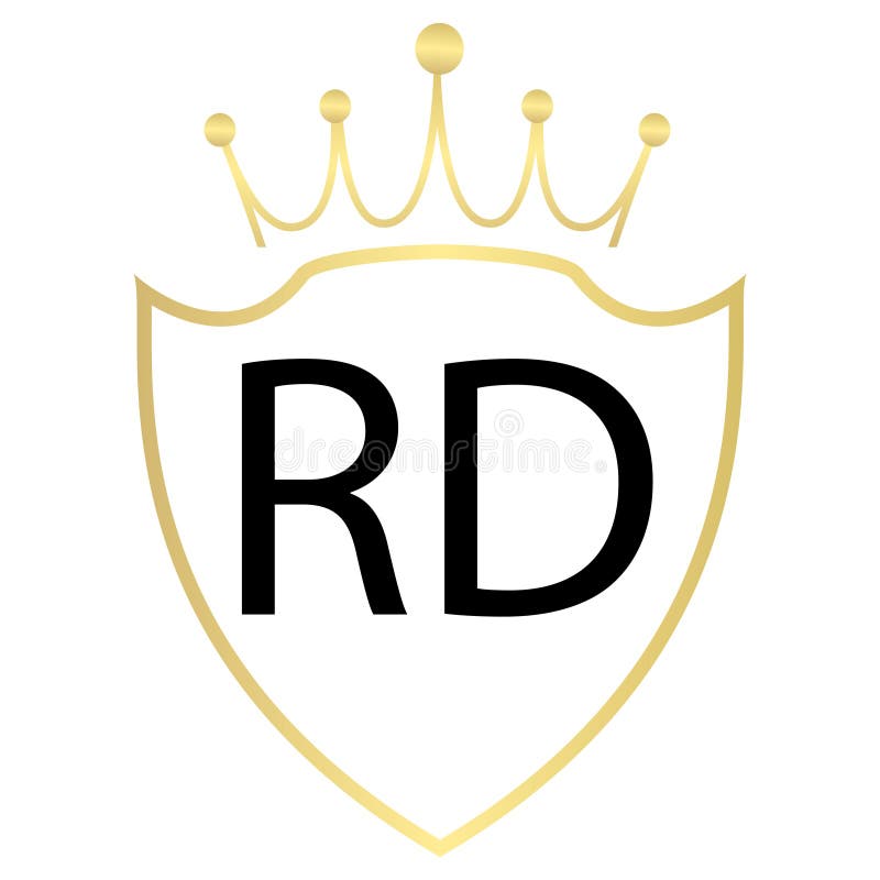 RD Letter Logo Design with Simple Style Stock Vector - Illustration of ...