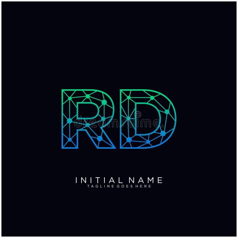 RD Letter Logo Icon Design Template Elements Stock Vector ...