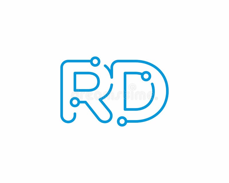 RD Letters, Electronic Circuit, Technology Logo Design Vector 001 Stock ...