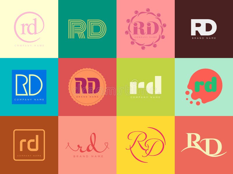 RD Logo Company Template. Letter R and D Logotype Stock Vector ...