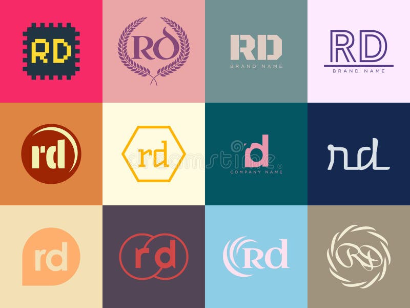 RD Logo Company Template. Letter R and D Logotype Stock Vector ...