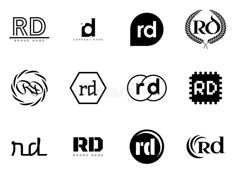 RD Logo Company Template. Letter R and D Logotype Stock Vector ...