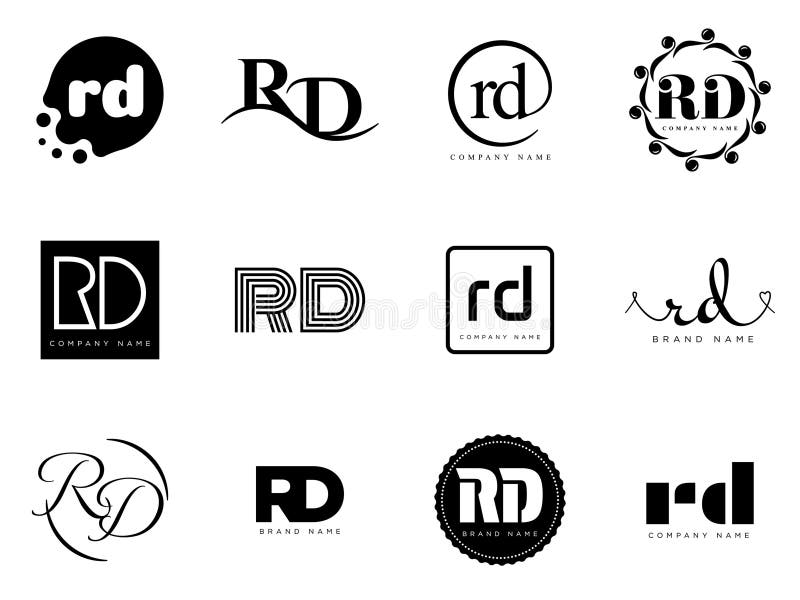 RD Logo Company Template. Letter R and D Logotype Stock Vector ...