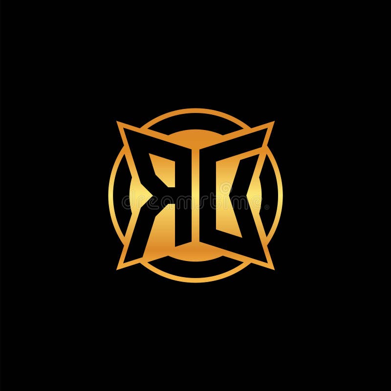 RD Logo Letter Geometric Golden Style Stock Vector - Illustration of ...
