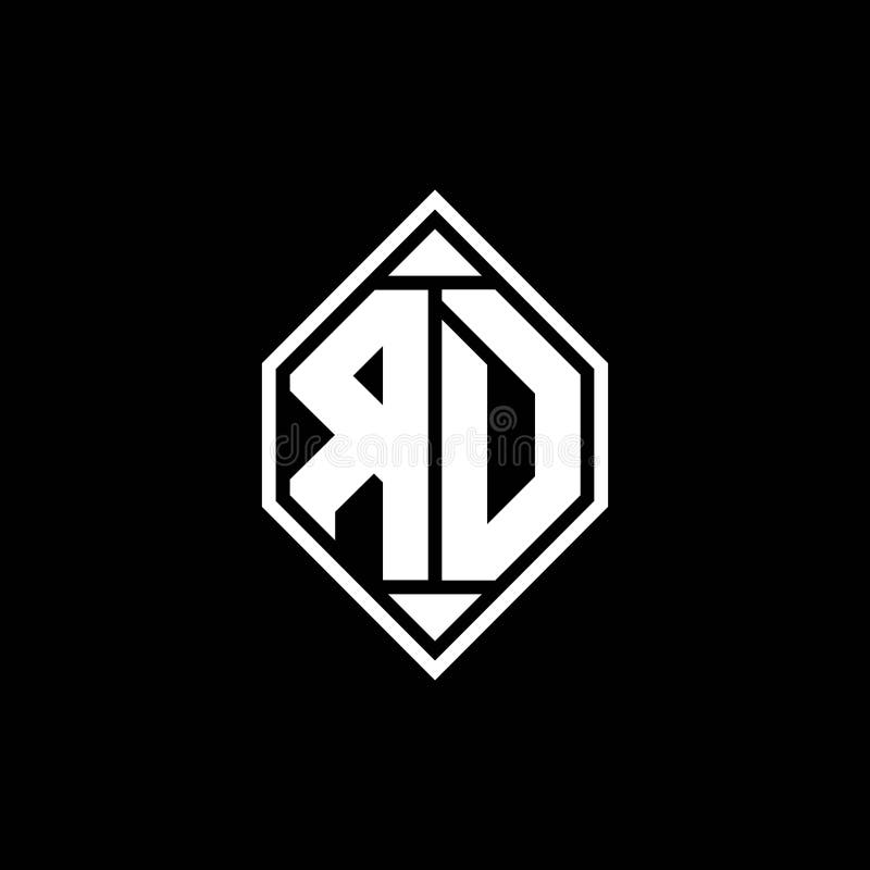 RD Logo Monogram Geometric Shield Shape Style Stock Vector ...