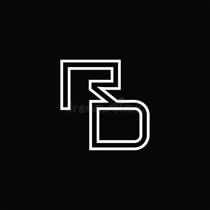 RD Logo Monogram with Line Style Design Template Stock Vector ...