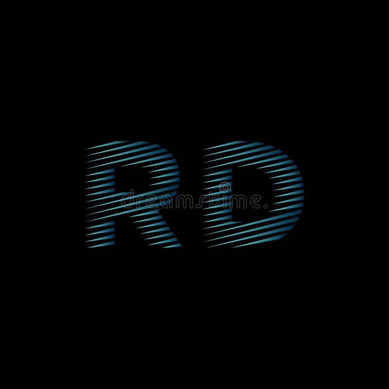 RD Monogram Lines Style Blue Light Vector Stock Vector - Illustration ...