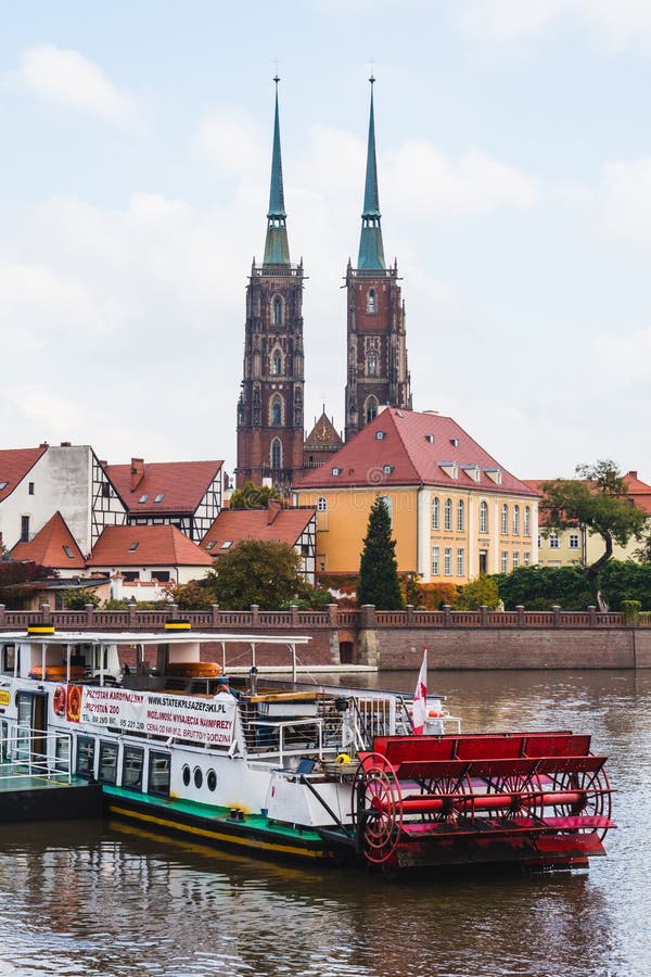23rd October 2016: Wroclaw`s Cathedral Island Viewed from the Ri ...