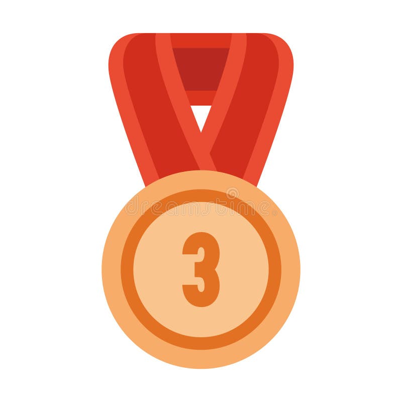 3rd place medal icon stock illustration. Illustration of vector - 364043816