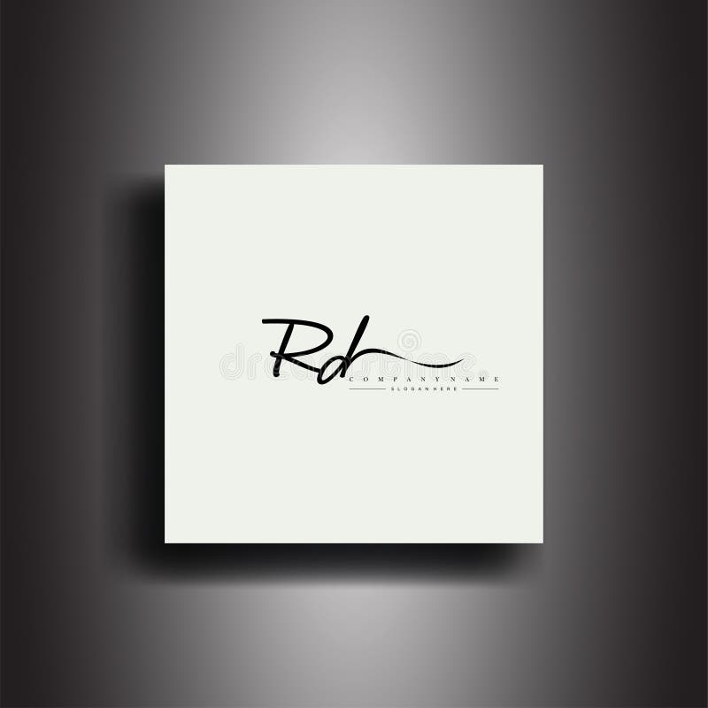 RD Signature Style Monogram.Calligraphic Lettering Icon and Handwriting ...