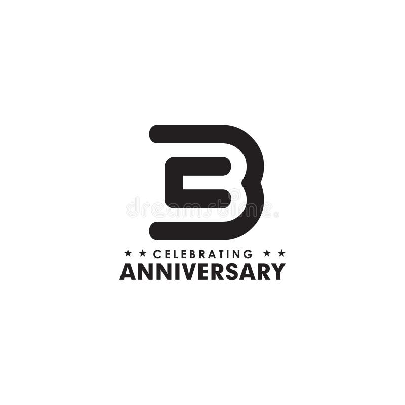 3rd Year Anniversary Emblem Logo Design Stock Vector - Illustration of ...