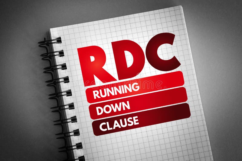 Rdc Running Down Clause Acronym Concept Background Stock Photos - Free ...