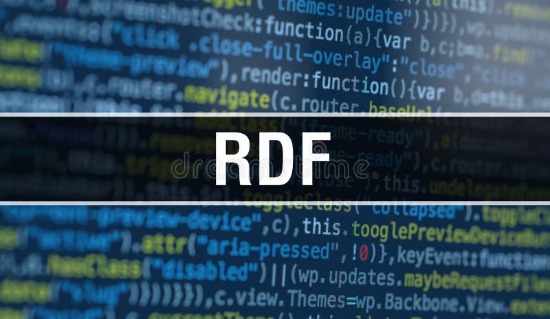 Rdf With Abstract Technology Binary Code Backgrounddigital Binary Data And Secure Data Concept