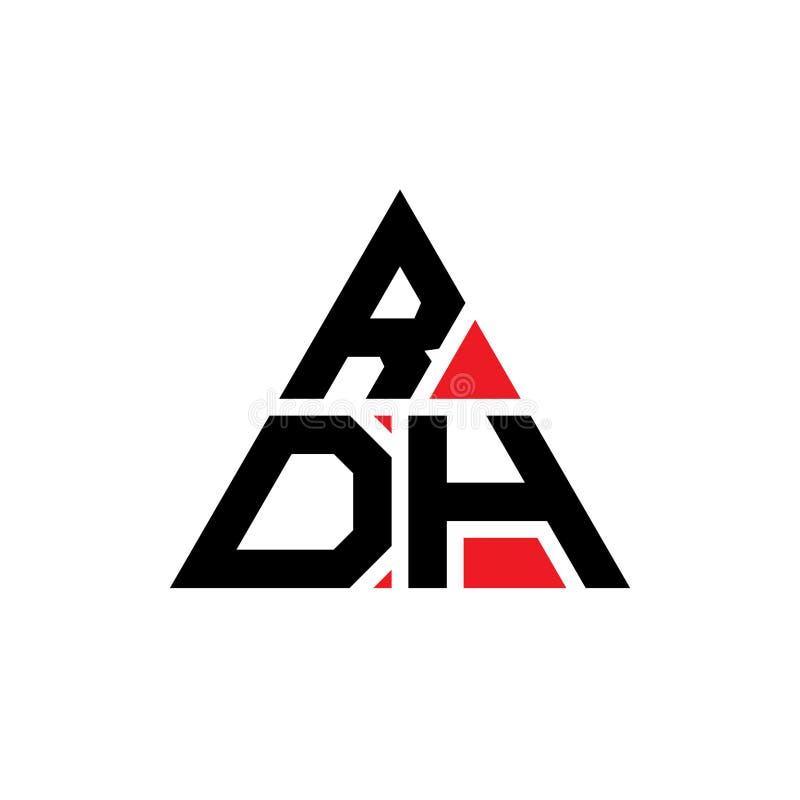 RDH Triangle Letter Logo Design with Triangle Shape. RDH Triangle Logo ...