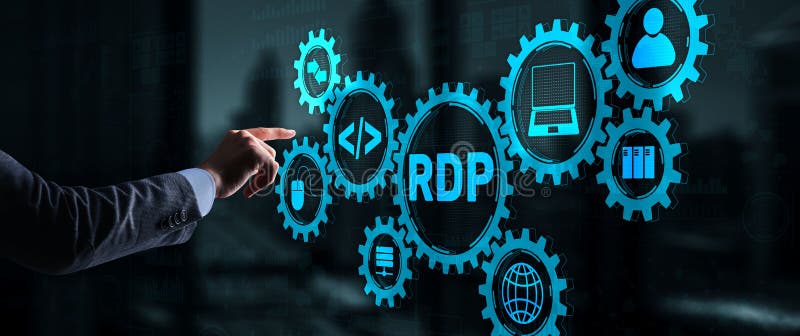 RDP Remote Desktop Protocol. Terminal Services Stock Photo - Image of ...