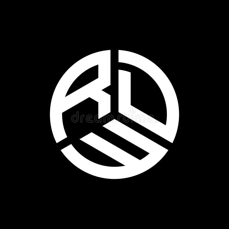 RDW Letter Logo Design on Black Background. RDW Creative Initials ...