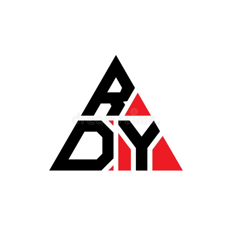 RDY Triangle Letter Logo Design with Triangle Shape. RDY Triangle Logo ...