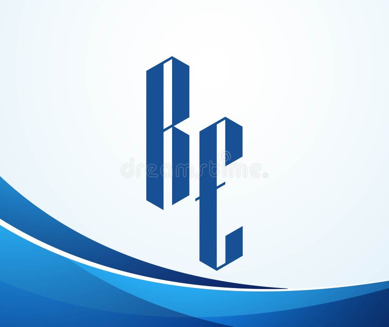 RE Alphabet Letter Logo Design Template Elements Stock Vector ...