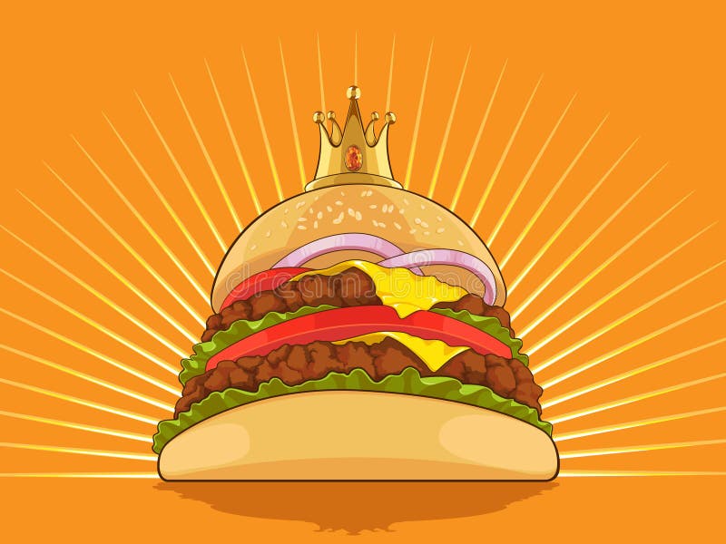 Re Burger illustrazione vettoriale. Illustrazione di classico - 27907626