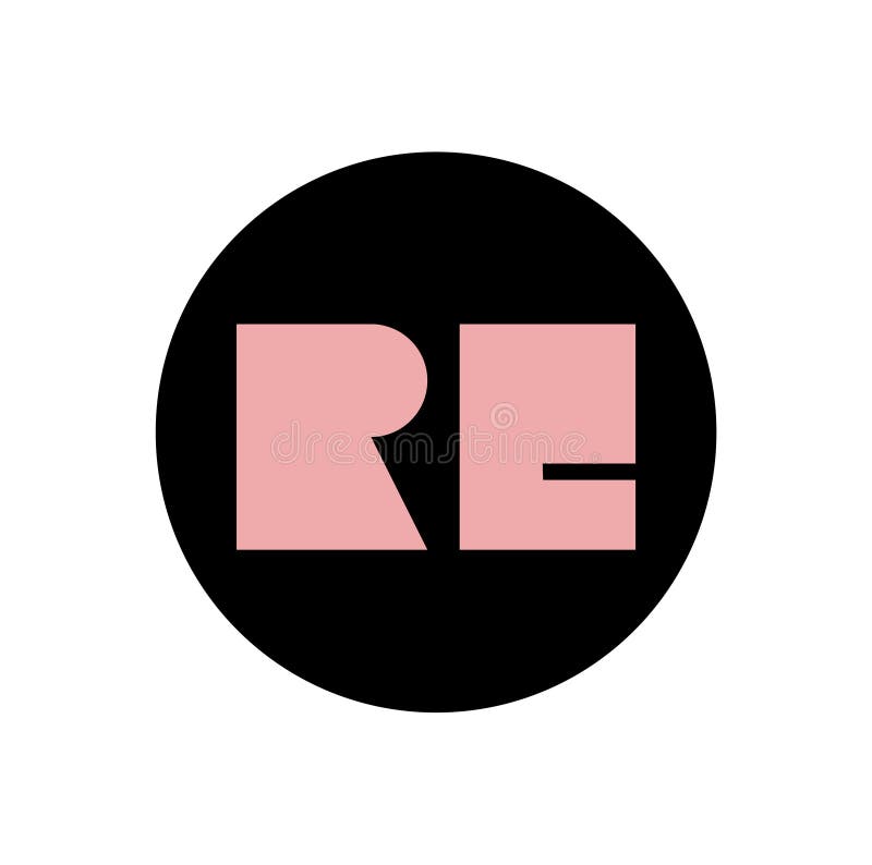 RE Company Name Initial Letters Monogram. RE Round Icon Stock Vector ...