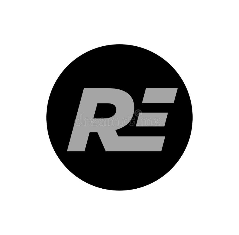 RE Company Name Initial Letters Monogram. RE Symbol Stock Vector ...