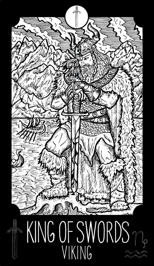 Re delle spade viking illustrazione vettoriale. Illustrazione di ...