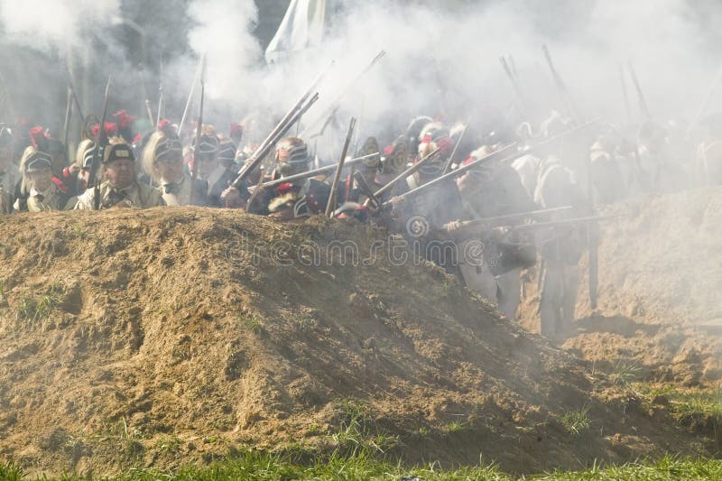 Re-enactment of Attack on Redoubts 9 & 10 Editorial Stock Photo - Image ...