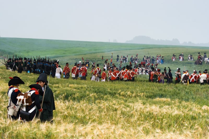 Re-enactment Battle of Waterloo, Belgium 2009 Editorial Photo - Image ...