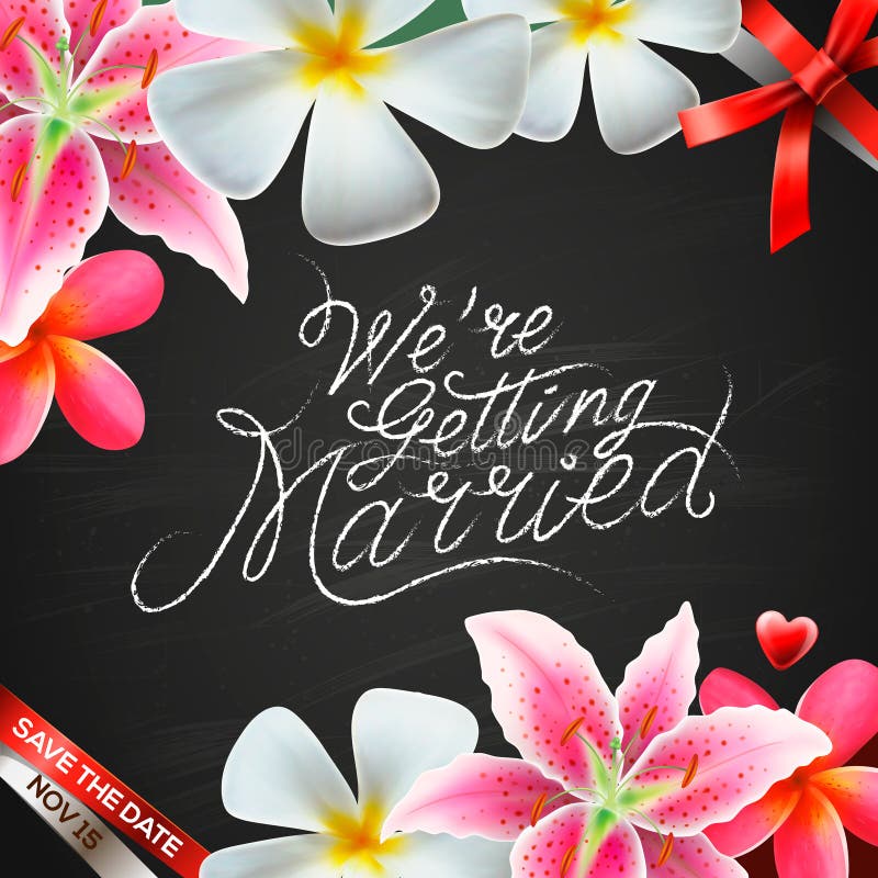 We re getting married stock vector. Illustration of card - 31767139