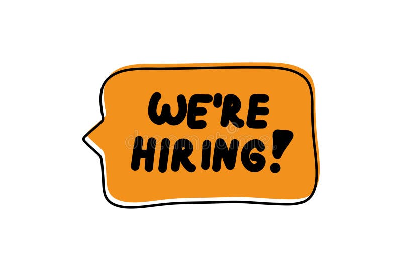We Re Hiring. Badge, Icon, Logo Vector Design Illustration on White ...