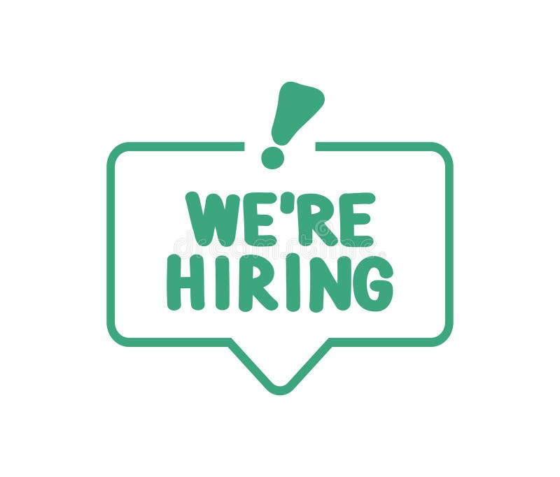 We Re Hiring. Badge, Icon, Logo Vector Design Illustration on White ...