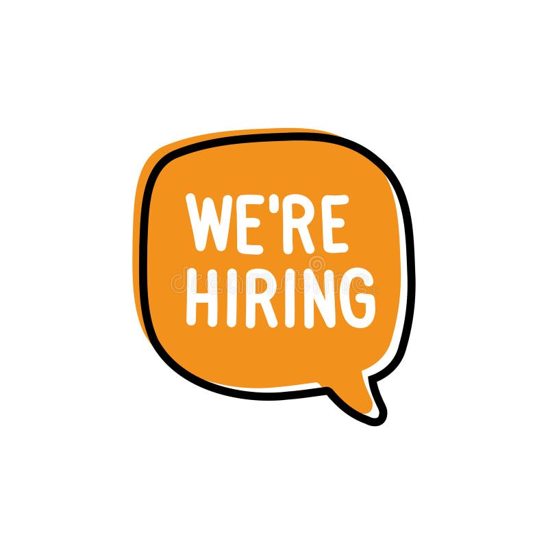 We Re Hiring. Badge, Icon, Logo Vector Design Illustration on White ...