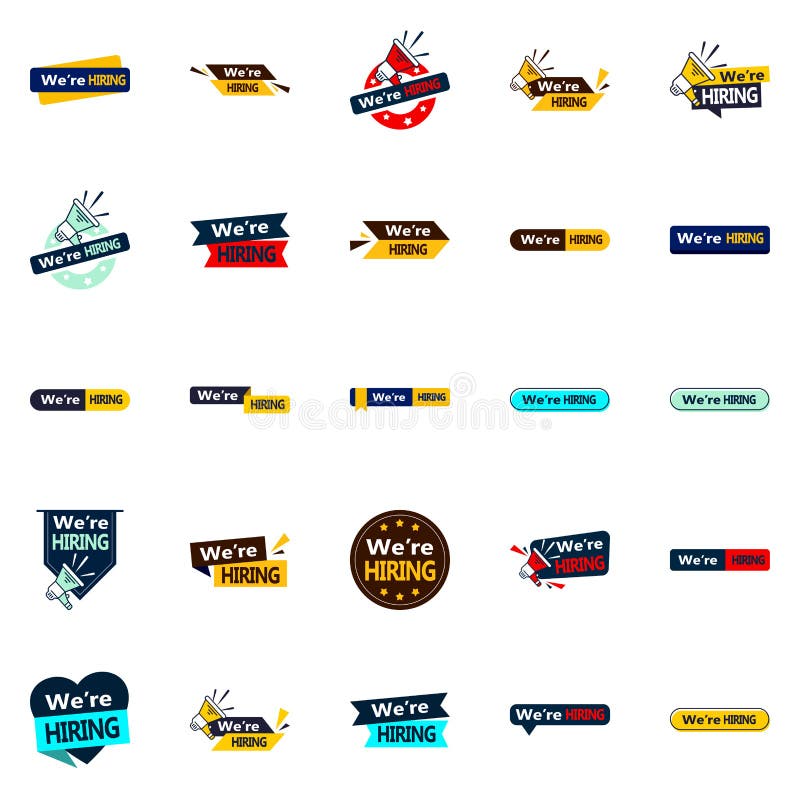 We Re Hiring 25 Professional Vector Graphics for Recruitment Campaigns ...