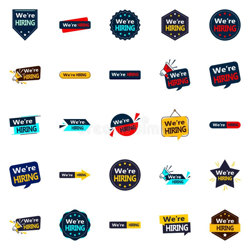 25 we Re Hiring Vector Designs To Make Your Recruitment Materials Shine ...