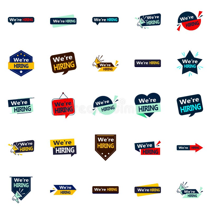 25 we Re Hiring Vector Elements To Attract the Best Candidates Stock ...