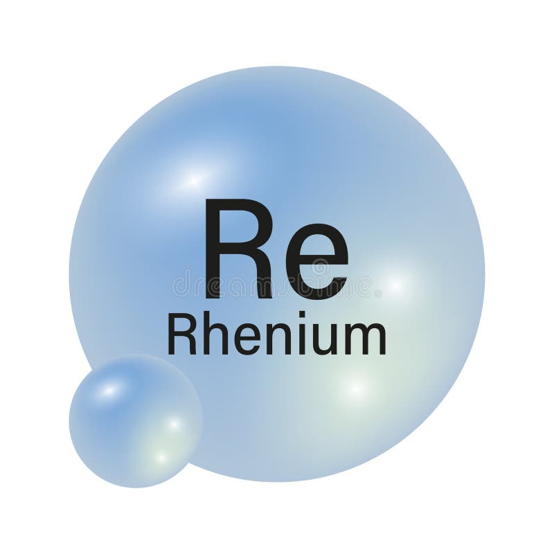 Re Icon. Rhenium Symbol. Blue Gradient Sphere. Scientific Vector Image ...