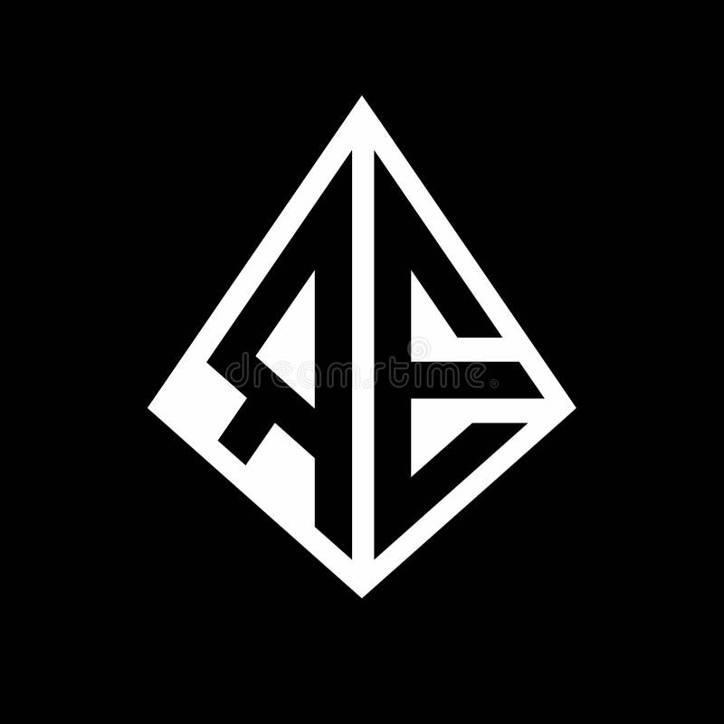 RE Logo Letters Monogram with Prisma Shape Design Template Stock Vector ...