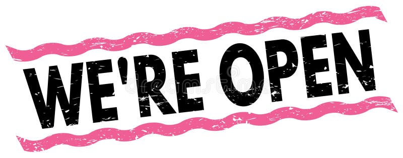 OPEN DAY Text on Red Trapeze Stamp Sign Stock Illustration ...