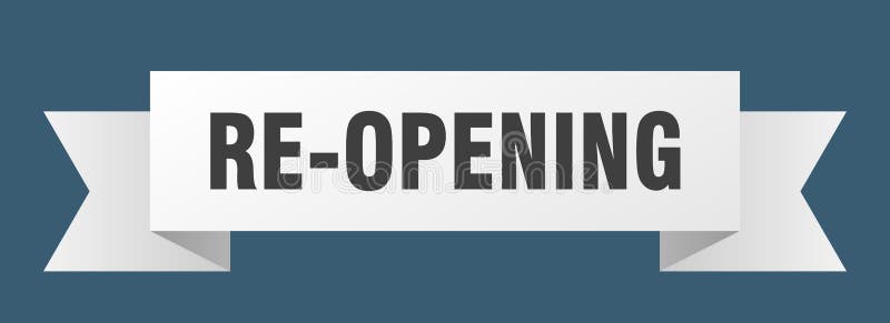 Re-opening ribbon. stock vector. Illustration of element - 191270874