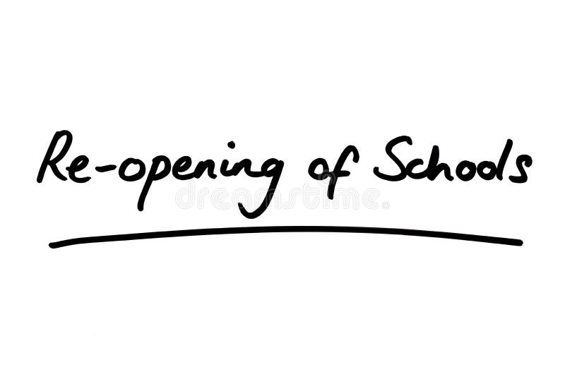 Re-opening of Schools stock illustration. Illustration of message ...