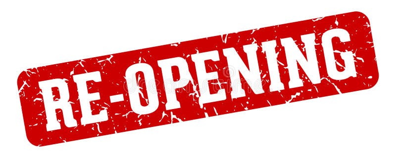 Re-opening Rectangular Sign. Re-opening Stamp Stock Illustration ...