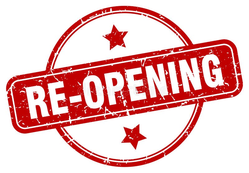 Re-opening Stamp. Re-opening Round Grunge Sign Stock Vector ...